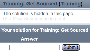 Wechall - Training: Get Sourced (Training)
