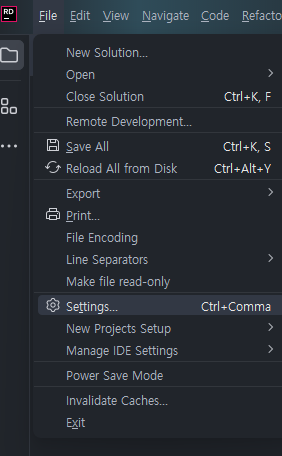 Rider에서 스크립트 생성 시 자동으로 생성되는 namespace 삭제하는 법 — log