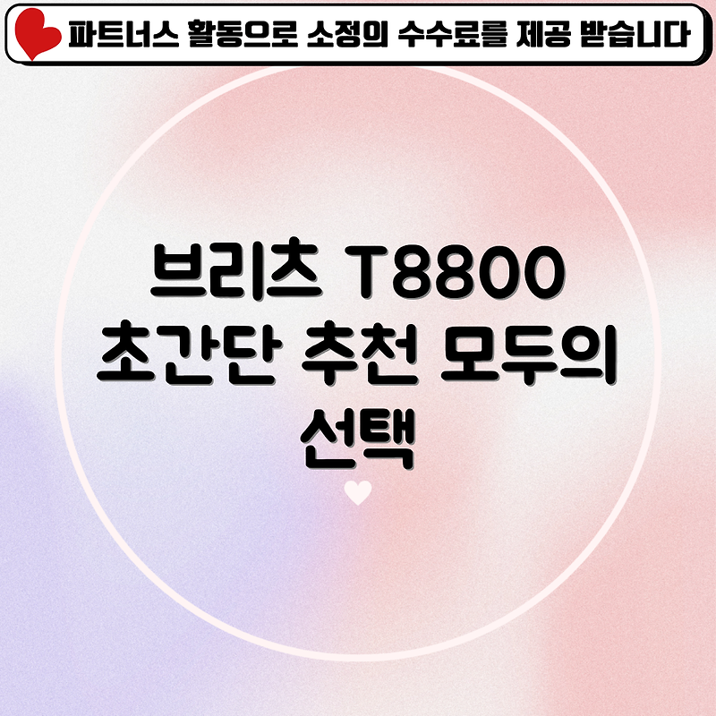 누구나 쉽게 활용하는 브리츠 T8800 추천