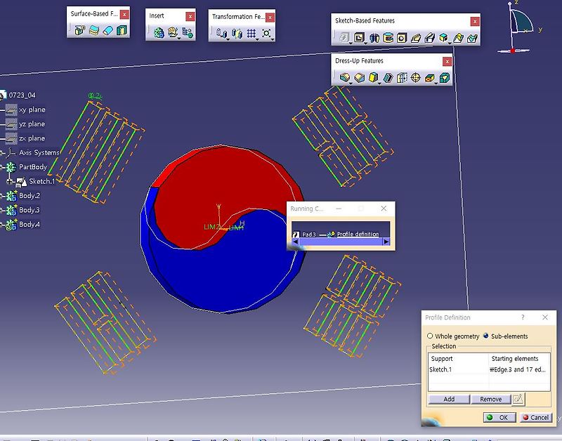 [CATIA] 10. Sketch 및 단위변경 / Drafting - Hatch
