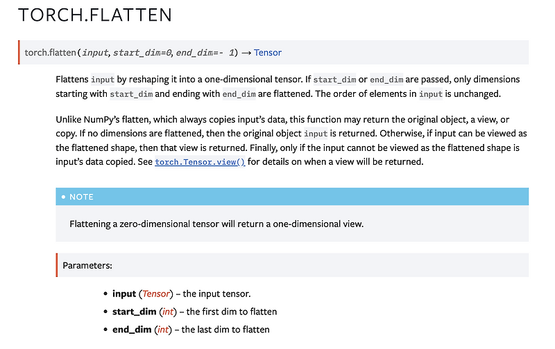 [Pytorch] torch.flatten() 사용하기