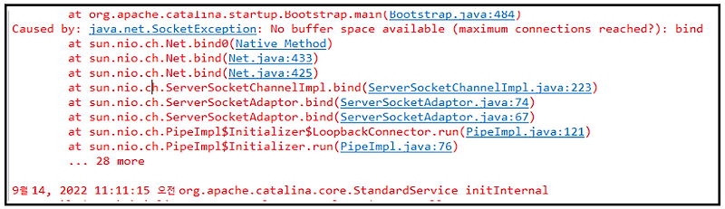 [Tomcat] java.net.socketexception no buffer space available (maximum connections reached ...