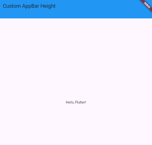 [Flutter] AppBar height(높이) 조절하기