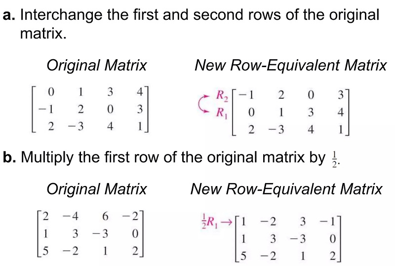 [LA] Row Operations and Row Equivalent — Dsaint31's blog