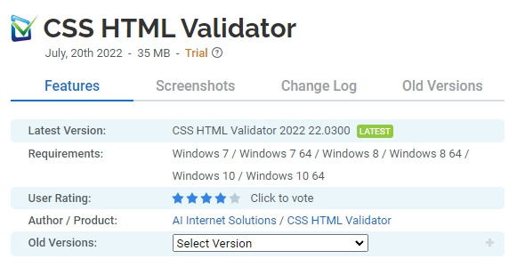 CSS HTML Validator 무료 다운로드