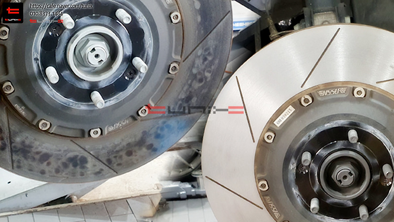 열변형이 심각한 네오테크6p 380mm디스크 연마 & 아도반VR패드교체 쏘렌토 MQ4 ( 대구브레이크튜닝 튜닉스 )