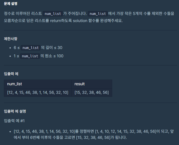 [Javascript : programmers] 뒤에서 5등 위로, 뒤에서 5등까지 (Lv.0)
