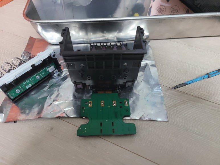 [인천 서구 무한잉크 출장수리] HP OfficeJet Pro 7740 팩스복합기 소모품 시스템 문제, 칩판부 비닐탈락 HP ...