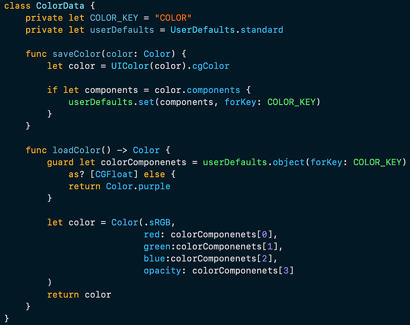 [iOS][SwiftUI] Save Color in UserDefaults