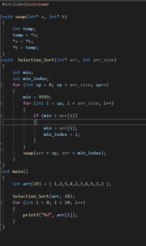 선택 정렬(Selection Sort) :: programming_study_blog