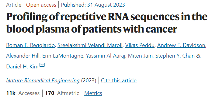 [23.11.14] Profiling of repetitive RNA sequences in the blood plasma of ...
