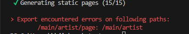 [nextjs 14] Export encountered errors on following paths: 오류 해결