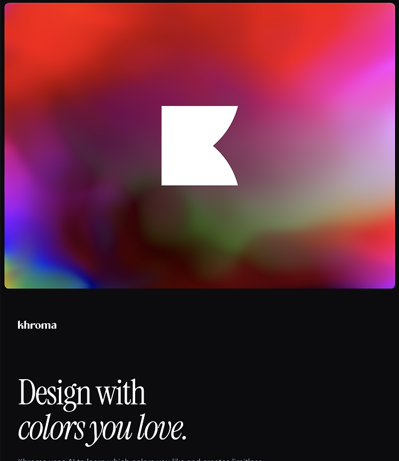 Week 1 - Khroma AI Color Tool