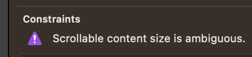 [UIKit] UIScrollView "Scrollable content size is ambiguous." 에러 해결 — 🤔