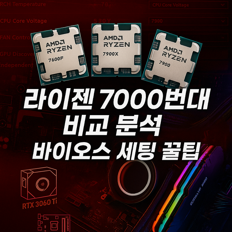 라이젠 7000번대 CPU 비교 분석과 최적의 7600x 바이오스 세팅