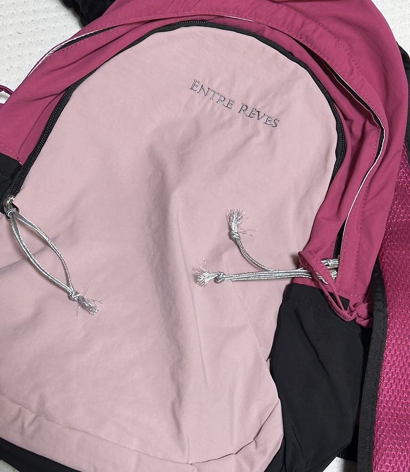 Entre reves Mellow sell backpack berry pink🍓_앙트레브 멜로우 쉘 백팩 베리 핑크