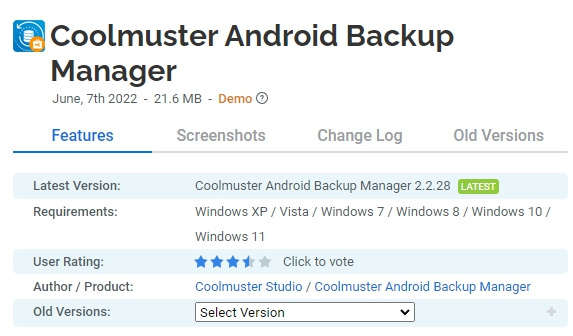 Coolmuster Android Backup Manager 무료 다운로드