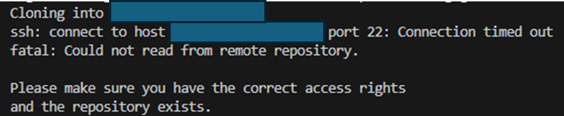 [gitlab] port 22: Connection timed outfatal: Could not read from remote repository 박살내기