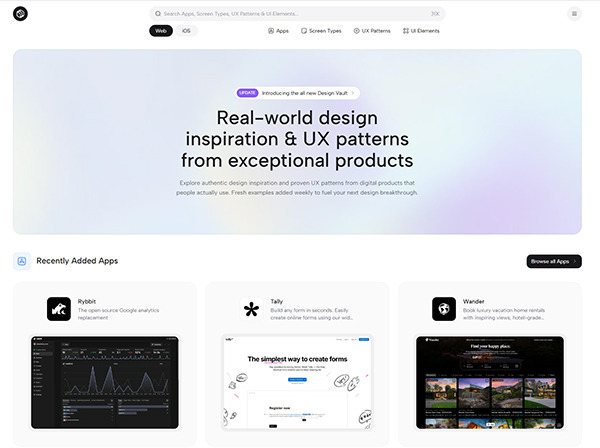 [해피CGI][cgimall] Design Vault 실제 앱 및 웹사이트 UI 화면 아카이브