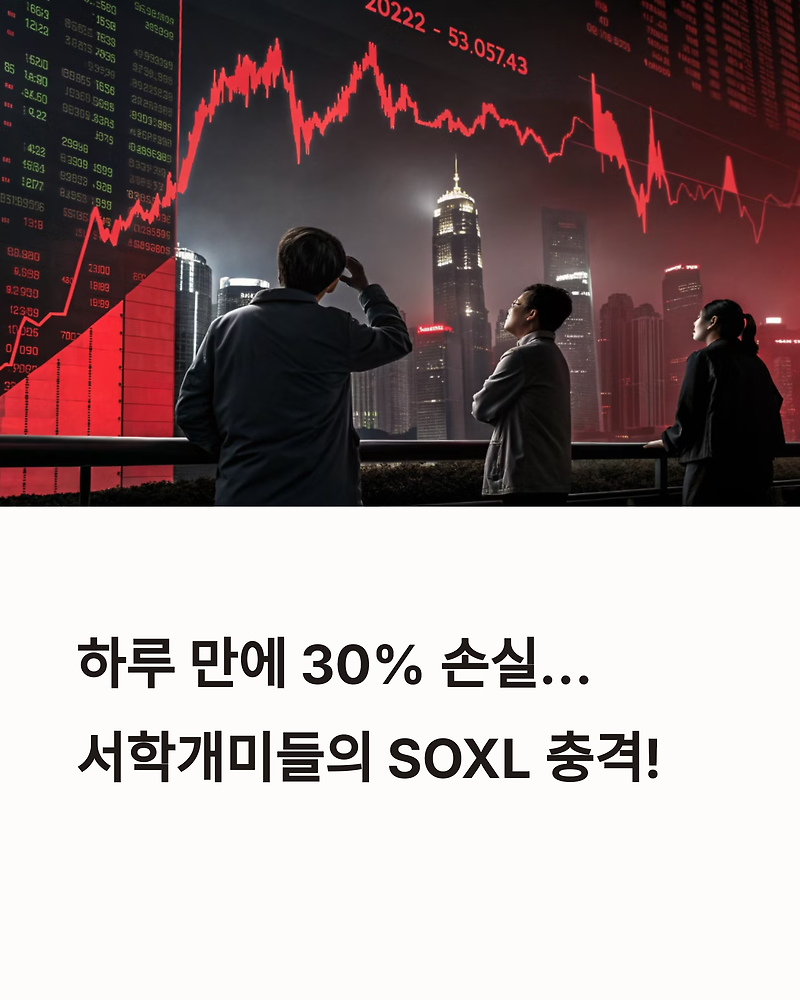 하루 만에 30% 손실…서학개미들의 SOXL 베팅, 무슨 일이 있었나?