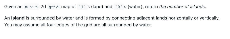 LeetCode알고리즘 Number of Islands문제