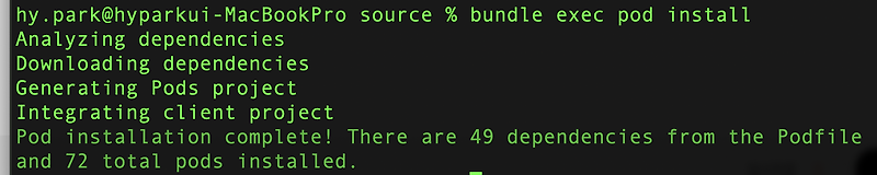 [xCode][env] bundle exec pod install VS. pod install