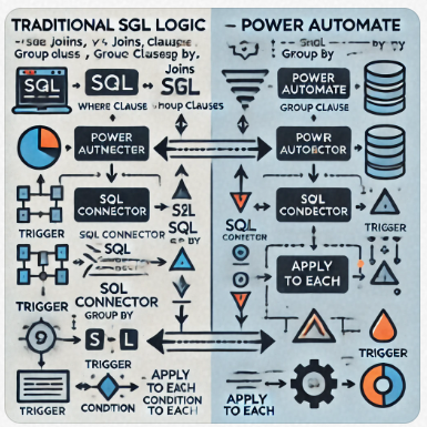 [RPA] 일반 SQL 로직 vs Power Automate 내 SQL 로직의 차이점 정리