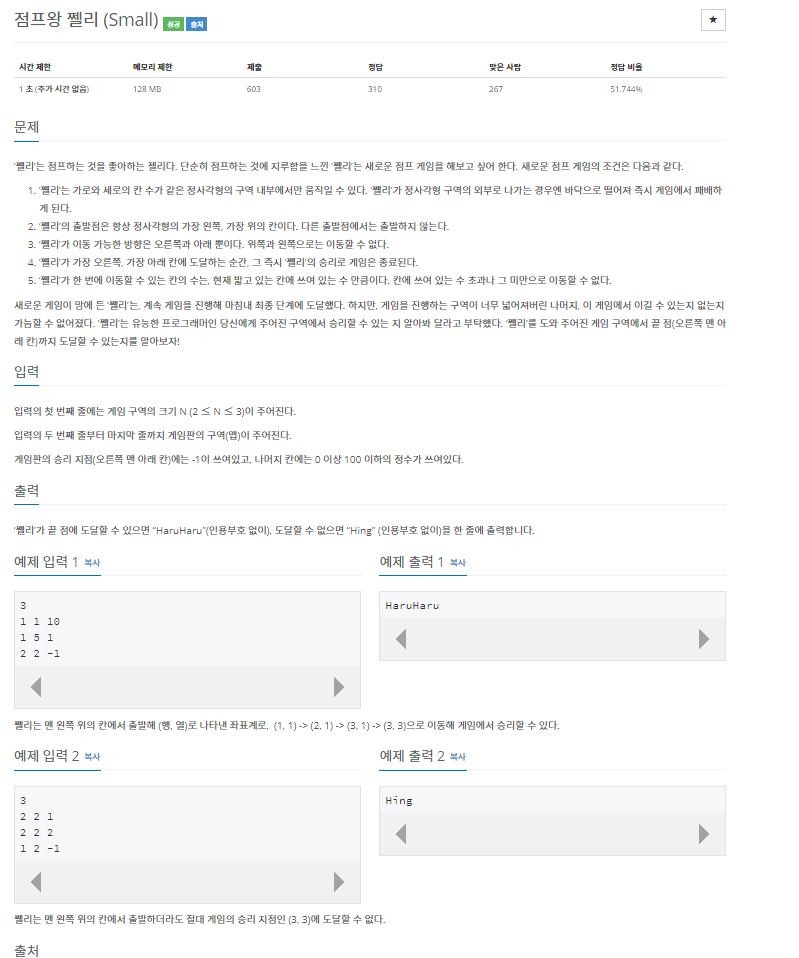 [BOJ] 백준 16173 점프왕 쨀리 - 파이썬