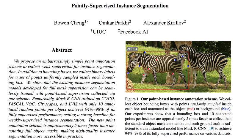 나중에 다시 봐볼 논문 Pointly-Supervised Instance Segmentation