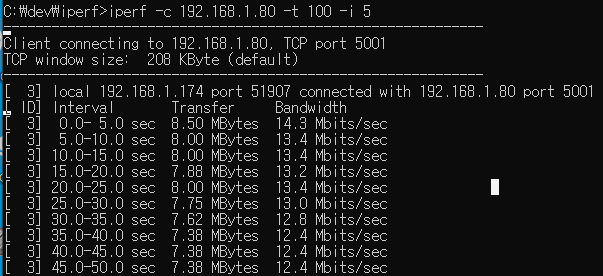 Raspberry Pi Pico W - RP2040 C++ SDK 환경에서 iperf 를 이용한 WiFi Throughput 테스트