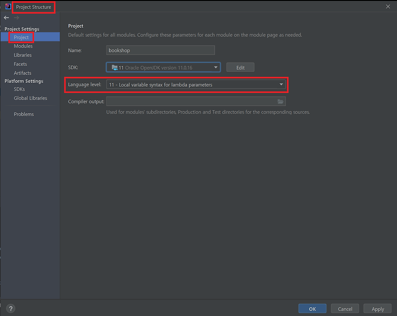 [IntelliJ] Spring Boot 프로젝트의 Application 실행할 때의 Java 버전 에러 해결방법