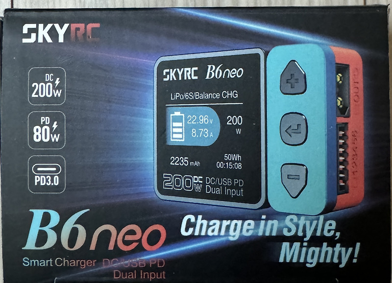SkyRC B6 neo Charger 사용방법 리튬폴리머 리포배터리 충전법