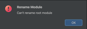 [IntelliJ] Can't rename root module, 프로젝트 rename 오류