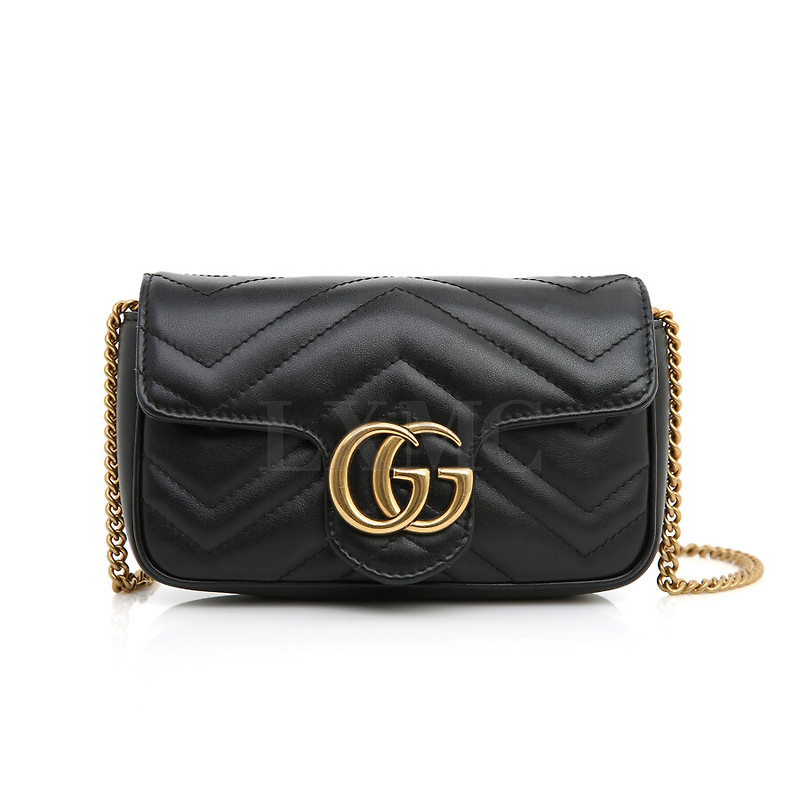 구찌 GG 마몽 마틀라세 수퍼 미니 체인크로스백 476433