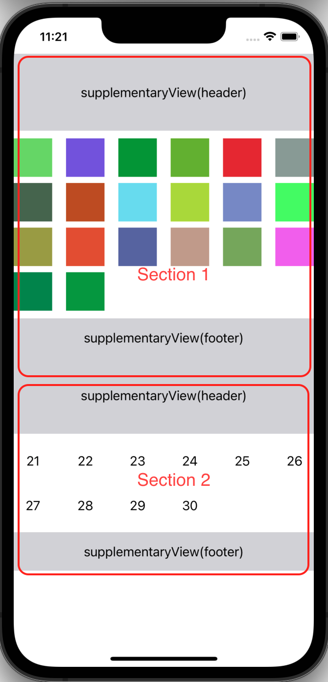 [iOS - swift] 1. UICollectionView의 SupplementaryView(HeaderView, FooterView ...