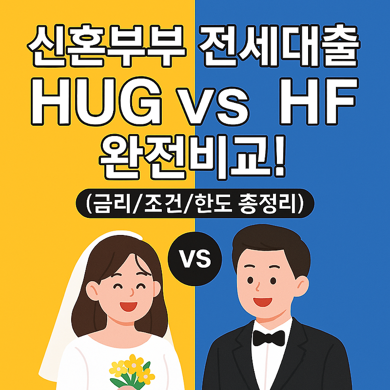 신혼부부 전세대출 HUG vs HF 완전비교! (금리/조건/한도 총정리)