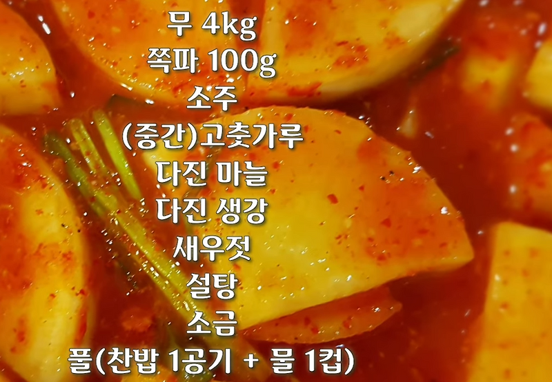 설렁탕집 깍두기 만드는 방법