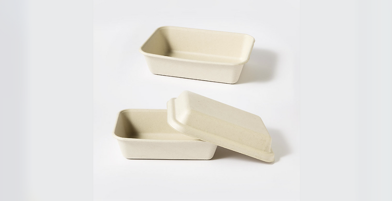 Pulp Rectangle container+Lid. 1 space 1000ml