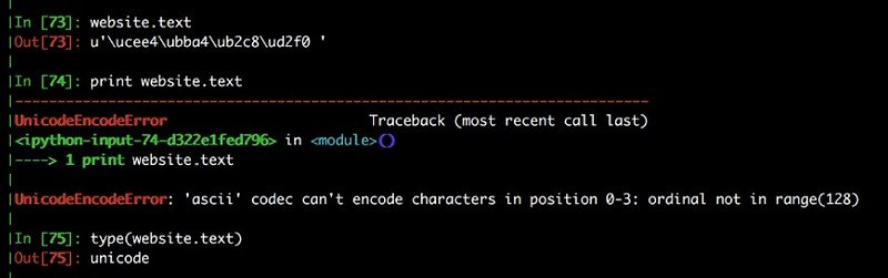 [Python] UnicodeEncodeError: 'ascii' codec can't encode characters in position 0-3: ordinal not ...