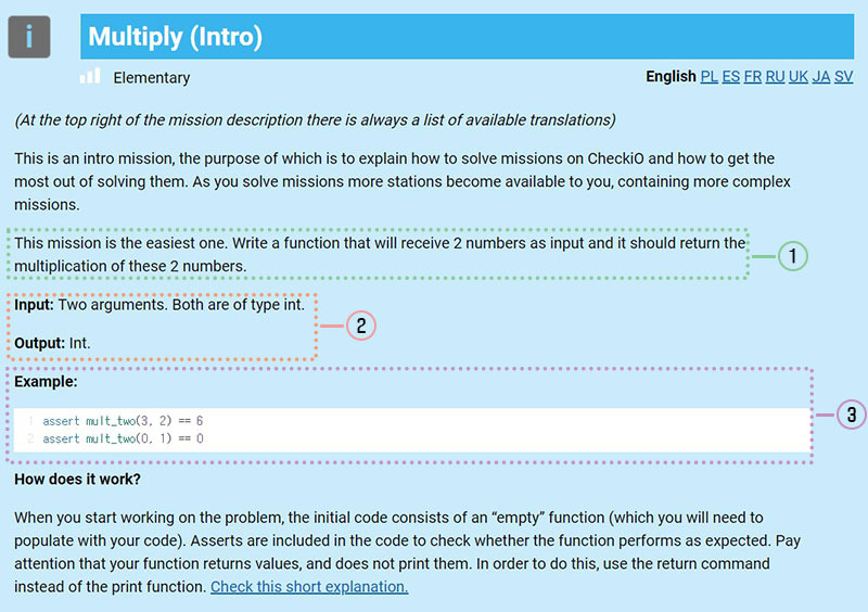 CheckiO Multiply(intro)