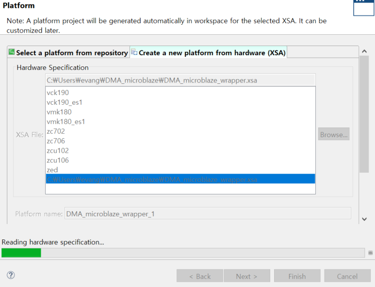 Proj_1 AXI_DMA example (Arty a7 100T)