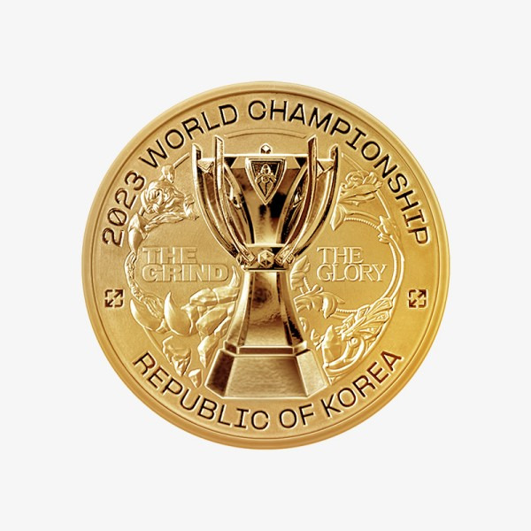 SKT T1 2023 롤드컵 우승 세레머니! 페이커 V4! 기념메달 판매!
