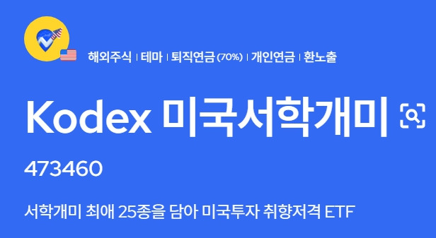 국내 ETF 상승률 1위 Kodex 미국서학개미
