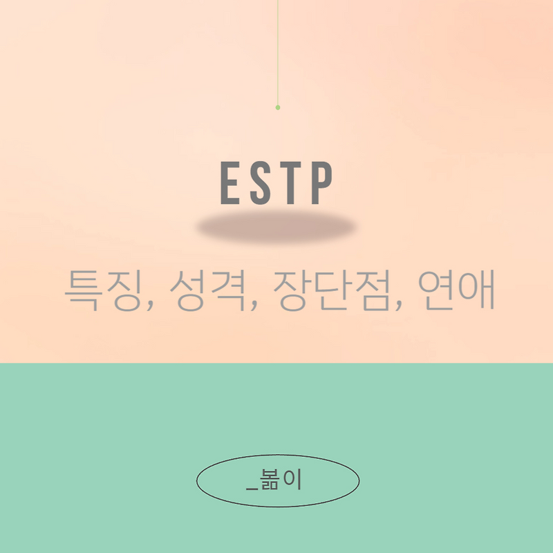 Estp 특징 성격 장단점 연애스타일