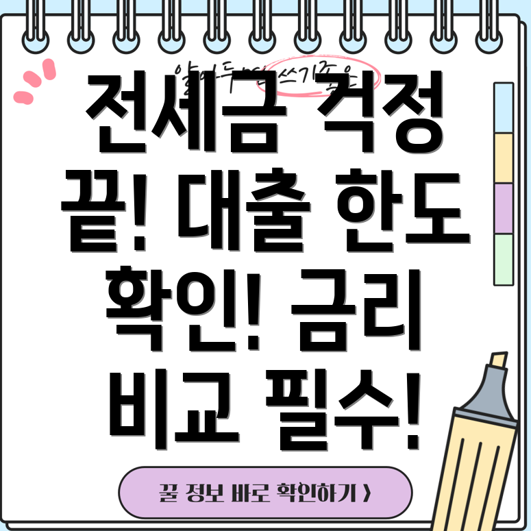 전세보증금 반환 대출 완벽 가이드: 한도, 금리 비교, DSR·LTV 95% 적용