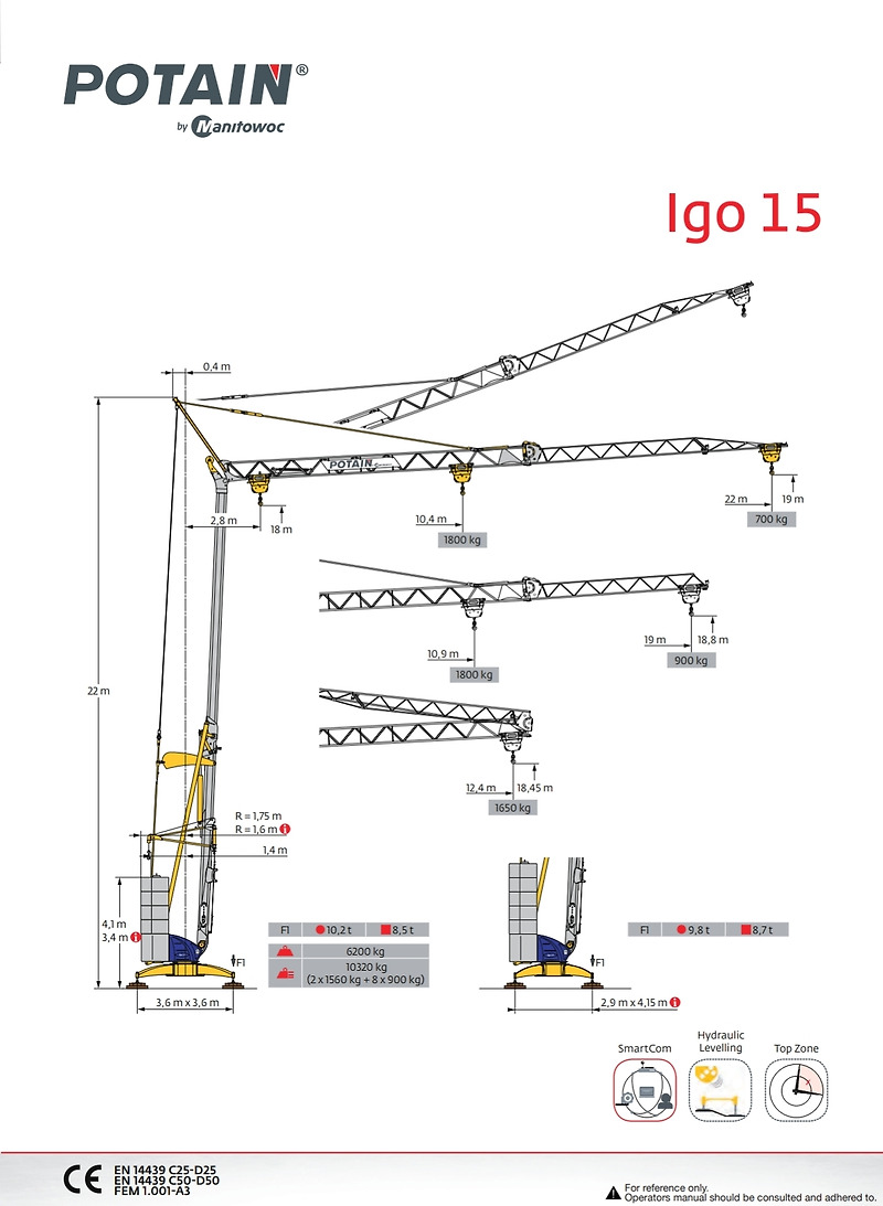 [매뉴얼] Potain Igo 15 22m 1.8t EN v2016