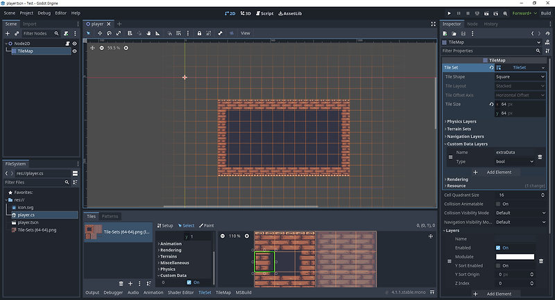 Software Engineer :: [Godot] TileMap Physics Layers Custom Data Layers