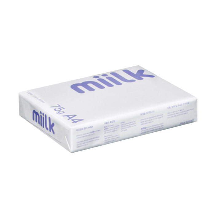 한국제지 밀크 miilk 복사지 A4 75g 1권 500매 복사용지4,000원 - 하늘땅의생각나누기