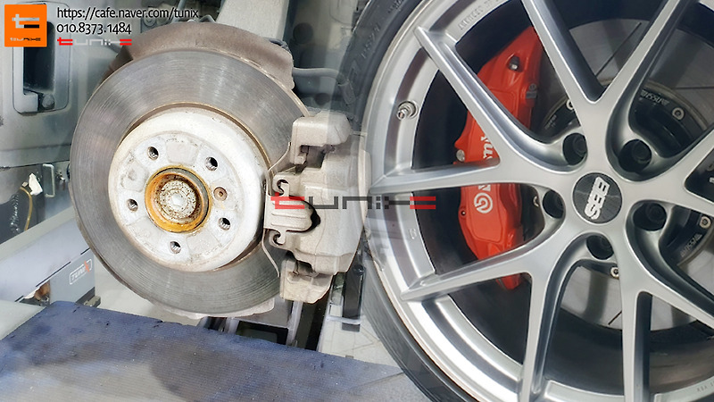 bmw 520D 네오테크 6p 380mm 브레이크튜닝 (대구브레이크튜닝 아우디 벤츠 = 튜닉스 )