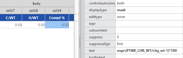 [넥사크로Nexacro] Grid 컬럼(1): 숨기기, 커서모양, %붙이기, 카운트번호, 체크된 값 카운트+합산, 소수점 연산(합산/곱셈) 오류 방지